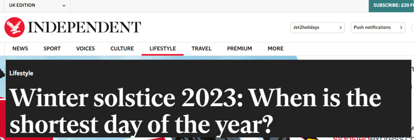 Fact-Checking a December Solstice Article – Explaining Science